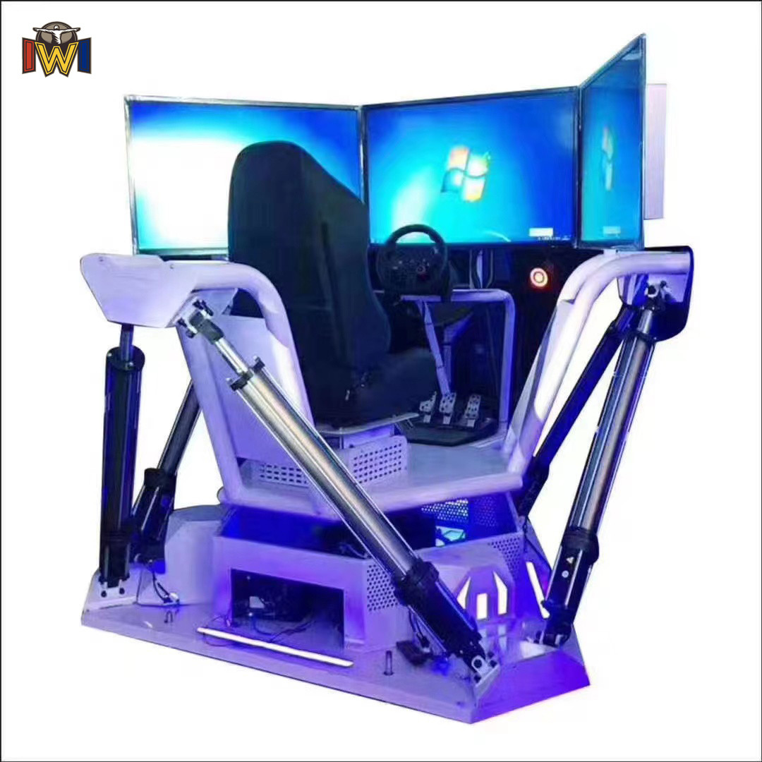 VR 3 Screen Racing Simulator Triple Monitor Setup Sim Racing